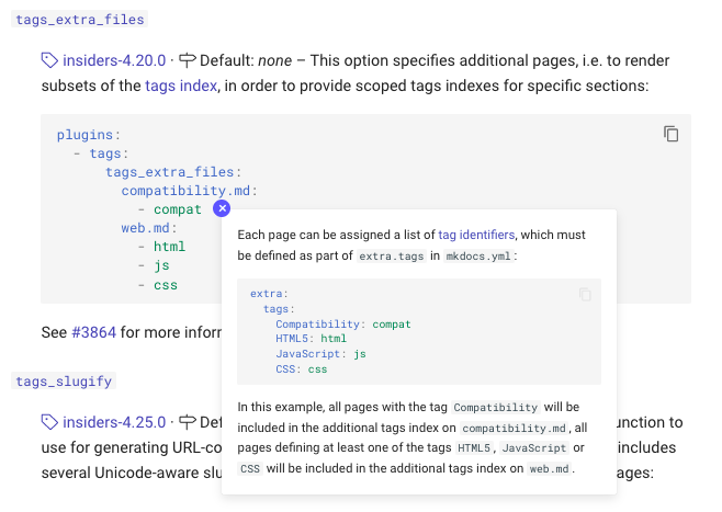 tags_extra_files non-functional · Issue #4516 · squidfunk/mkdocs-material · GitHub
