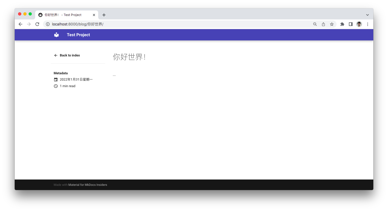 Blog Plugin Is Incompatible With Chinese Title · Issue 4570 · Squidfunk Mkdocs Material · Github