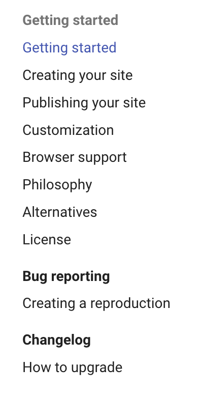 Make section index page links more visible · Issue #4832 · squidfunk/mkdocs-material · GitHub