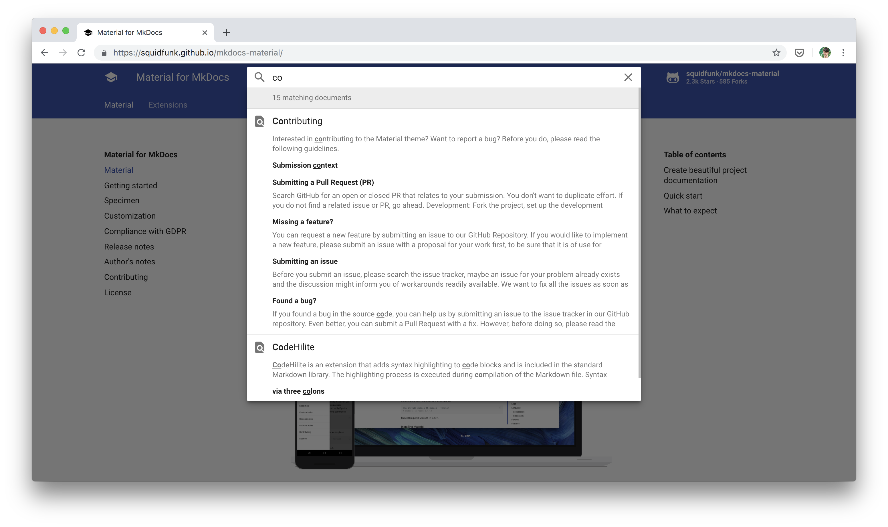 Disable autocomplete in search · Issue #1078 · squidfunk/mkdocs-material · GitHub