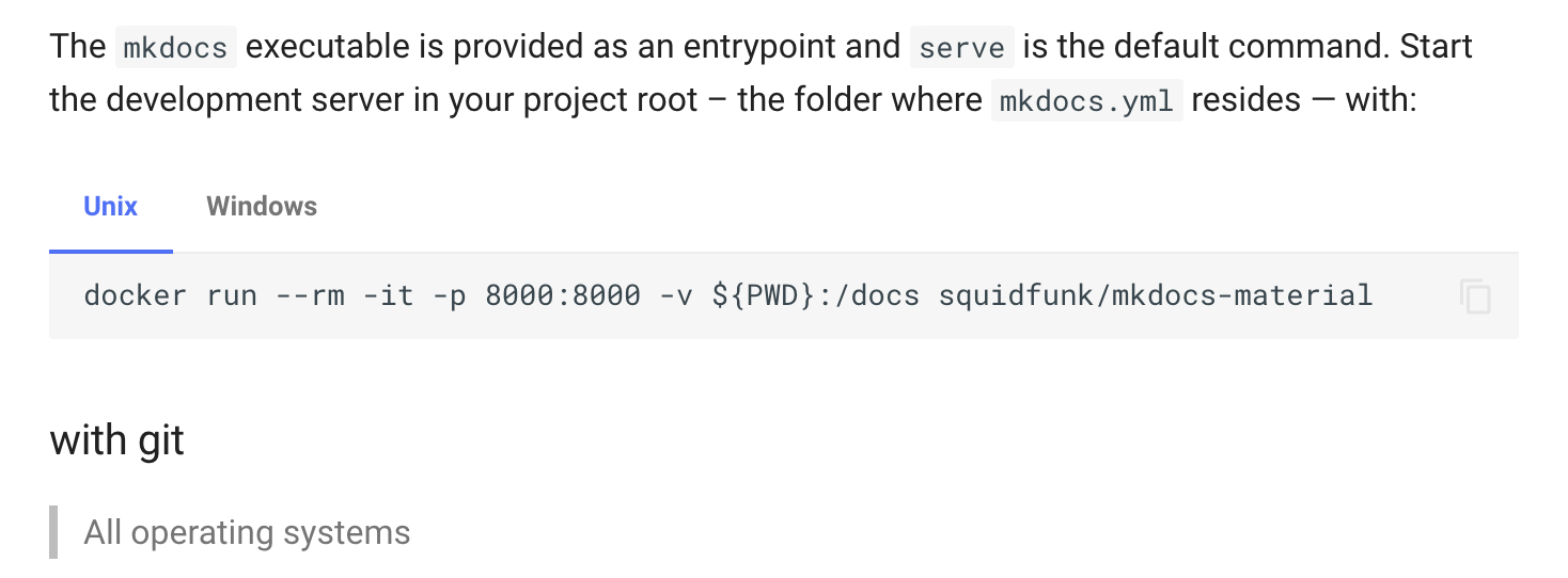 Tabbed content alignment · Issue #1502 · squidfunk/mkdocs-material · GitHub
