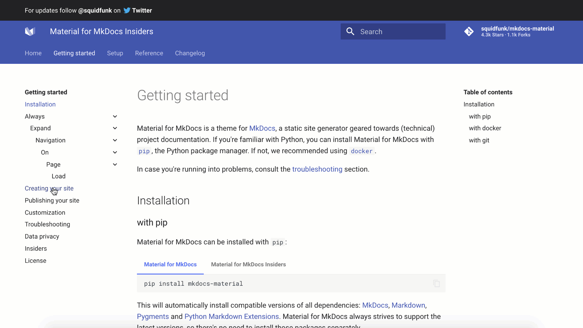 Expand all navigation / table of contents items · Issue #767 · squidfunk/mkdocs-material · GitHub