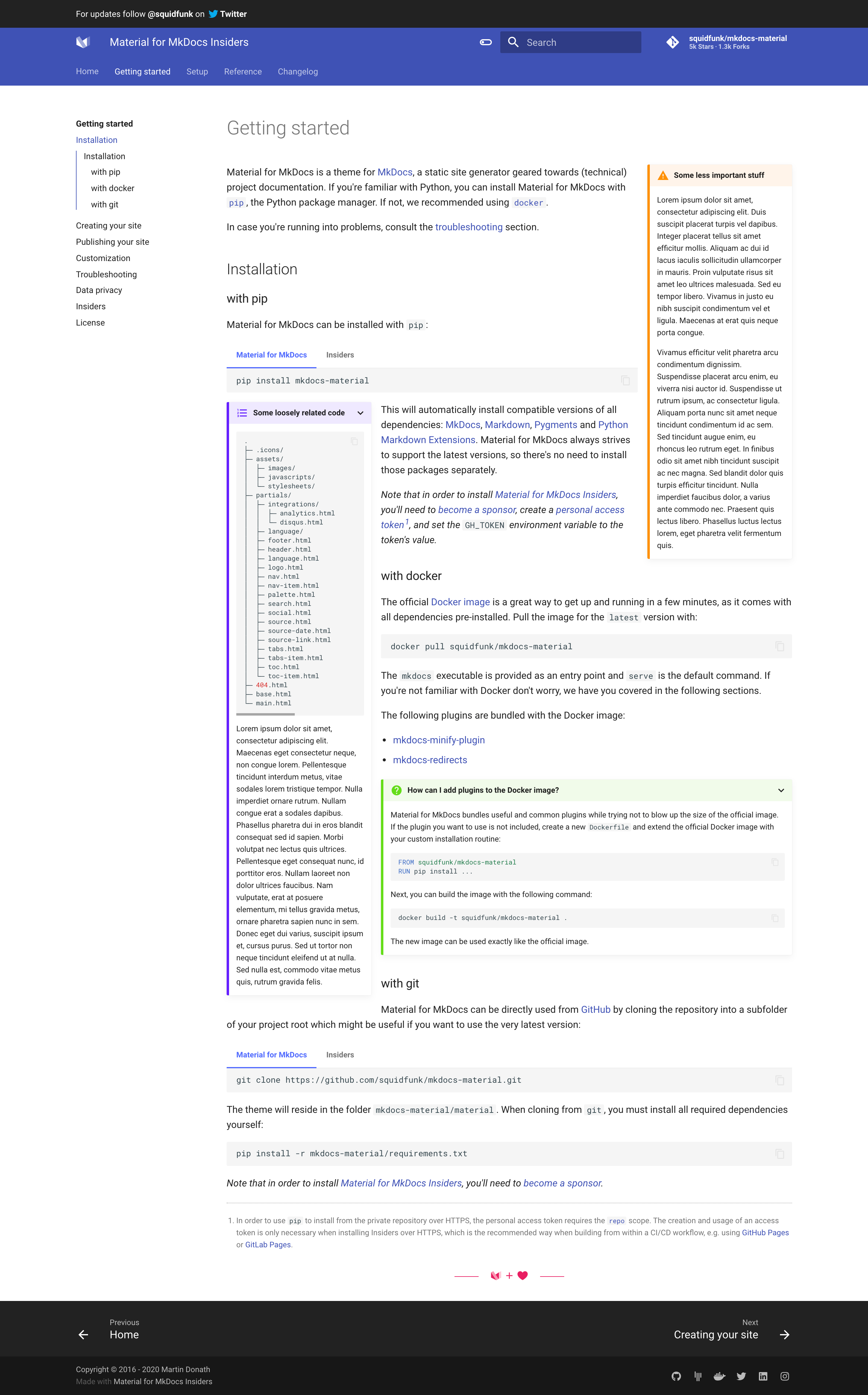 Concept: Admonition sidebars 🐣 · Issue #2051 · squidfunk/mkdocs-material · GitHub