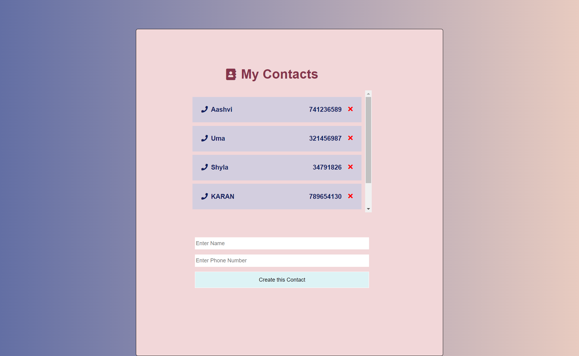 GitHub - jesscodify/Contact-List: This is a Contact app made using NodeJs with Express framework ...