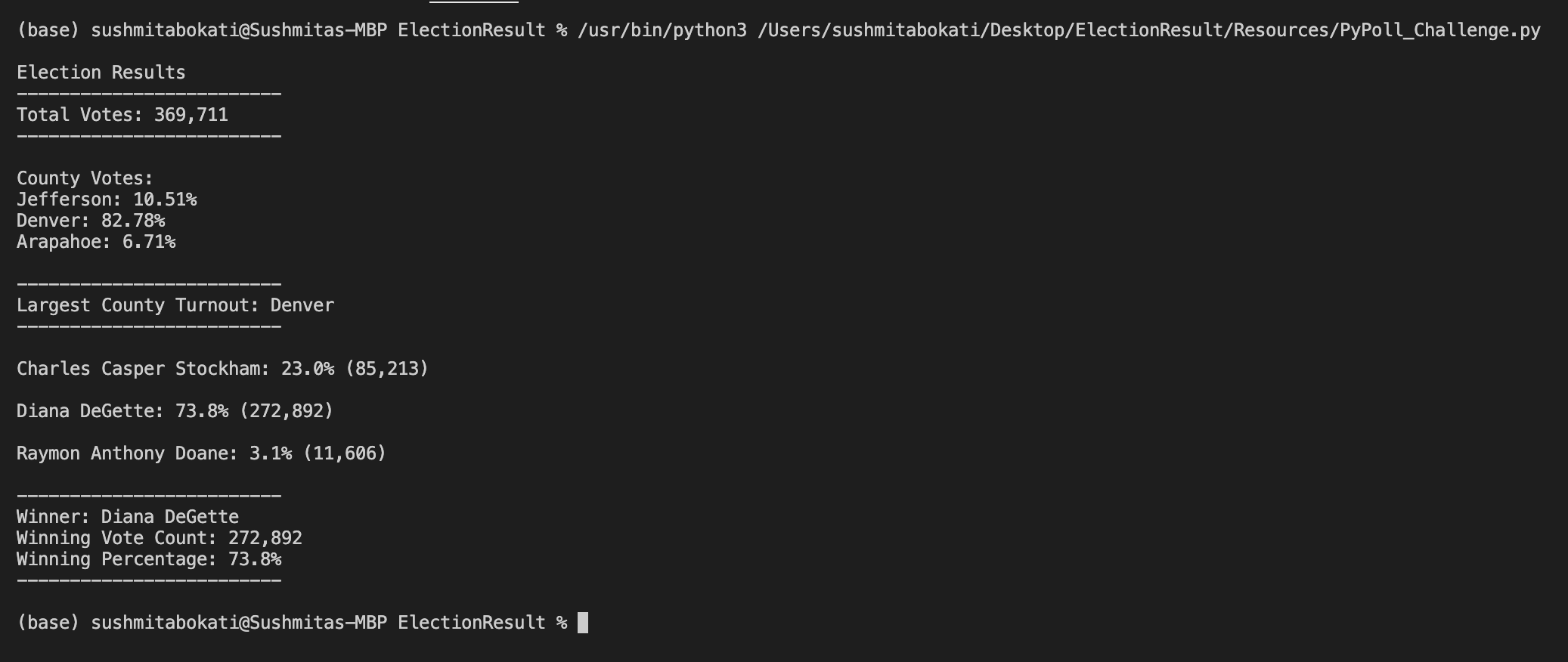 GitHub - sushmitabokati/ElectionAnalysis