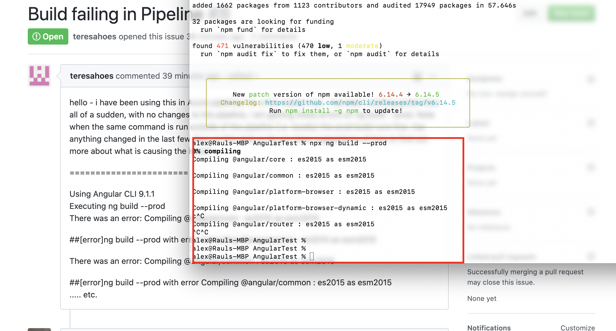 Build failing in Pipeline · Issue #8 · alexruizprado/azure-pipelines-angular-cli-task · GitHub