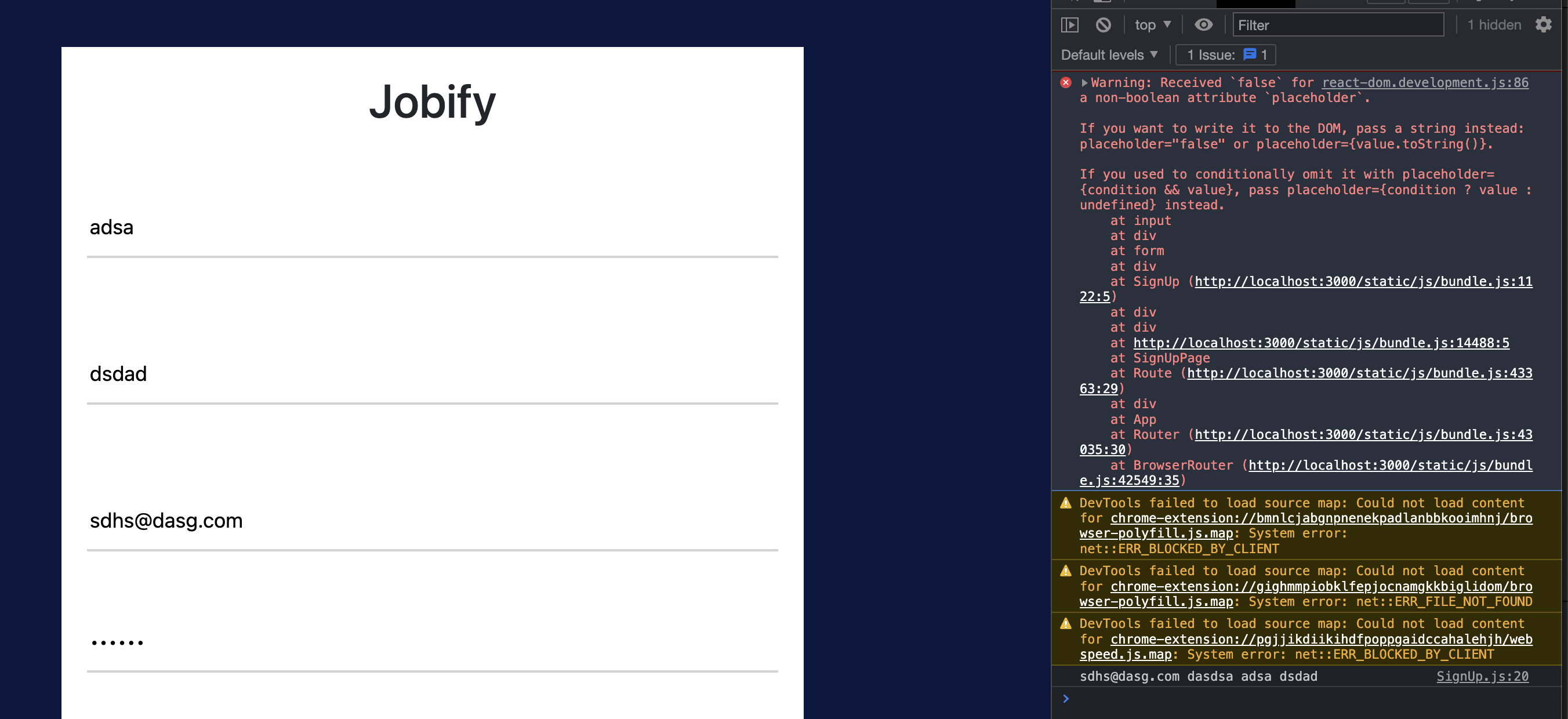 Fix the warning of SignIn/SignUp Placeholder · Issue #38 · ramy-att/trivial-soen341project2023 ...
