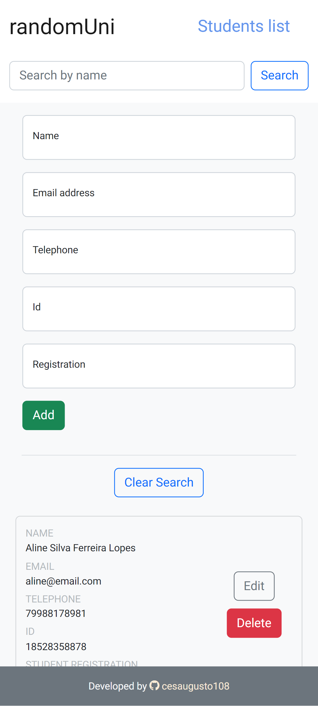 GitHub - cesaugusto108/student-list