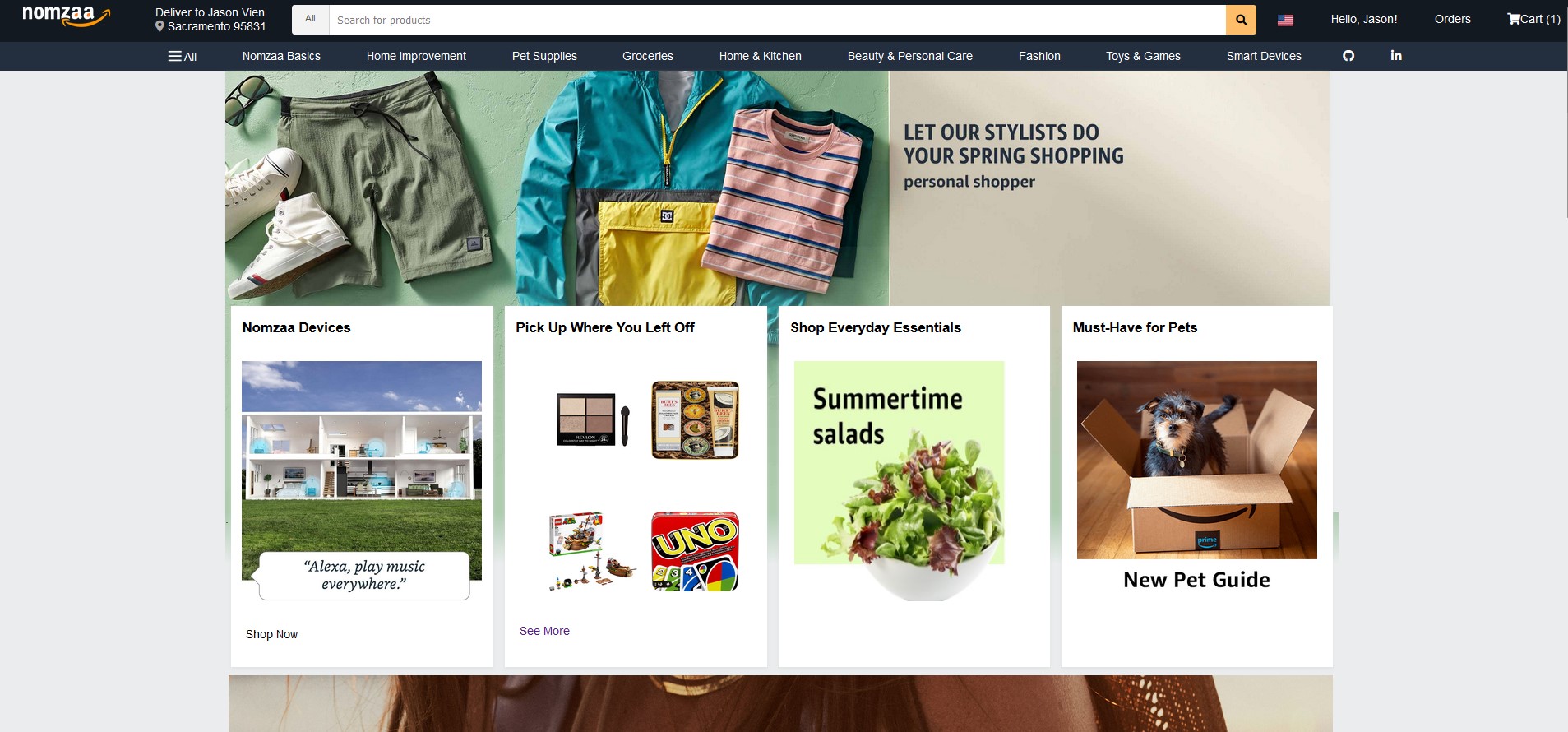 GitHub - JDVien/nomzaa: an Amazon clone for aA capstone project
