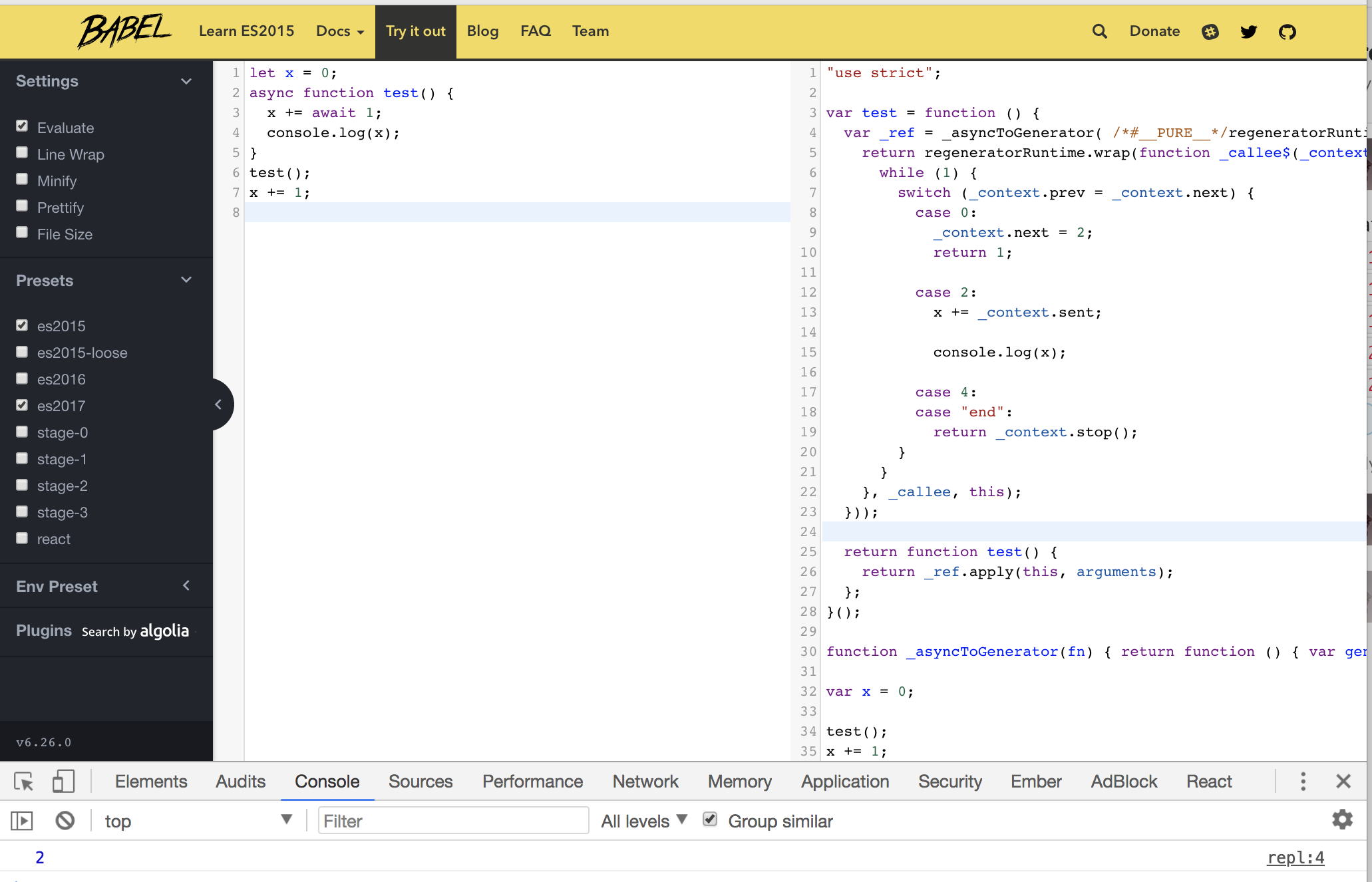 async with += and -= · Issue #8081 · babel/babel · GitHub