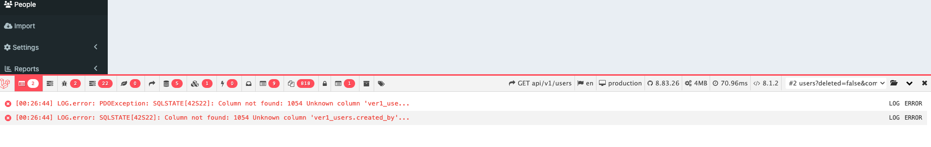 Peopleuser Page Blank 500 Internal Error On Direct Link To User · Issue 12267 · Snipesnipe It 