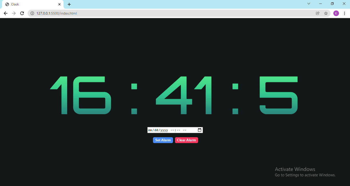GitHub - khushboo-kumar20/Digital-Clock: A simple digital clock with alarm feature designed ...