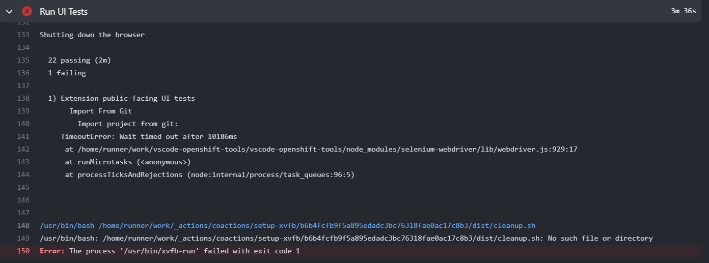 UI test cases were failed in terms of time out · Issue #2941 · redhat ...