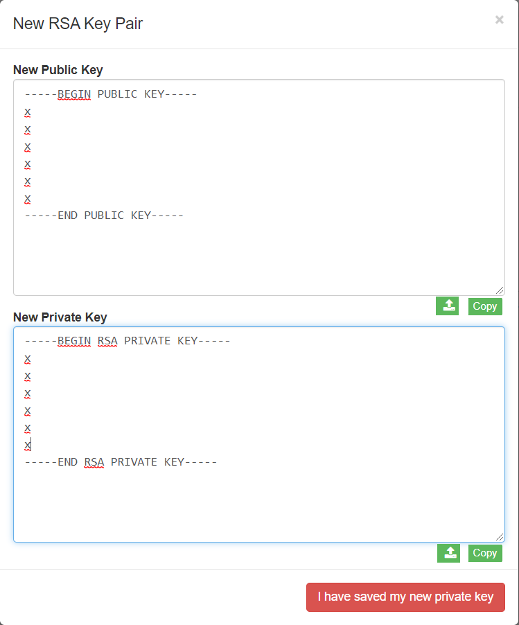 Integrate Easy Use of User-RSA-Key with Copy and Download Button ...
