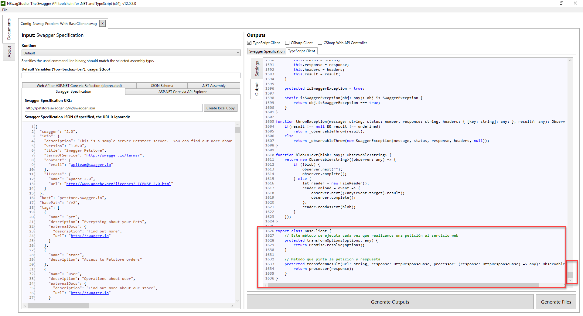 Error TS2449: Class 'BaseClient' used before its declaration · Issue #1769 · RicoSuter/NSwag ...