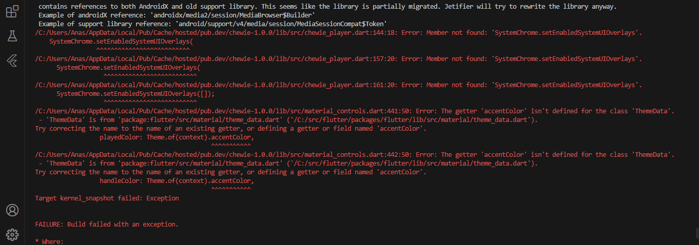 Getting accentColor & SystemChrome.setEnabledSystemUIOverlays([]) isn't defined error · Issue ...