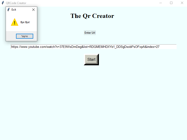 GitHub - bloodwarriorr/qrcode-creator: Simple Tkinter ui to create qrcode out of urls