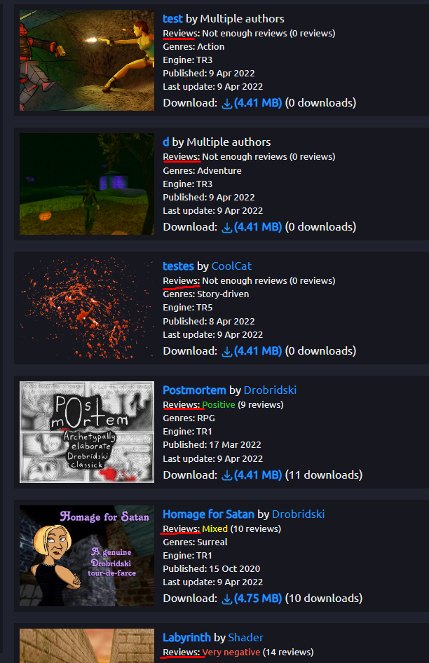 Level listing - Rating info enhancement · Issue #228 · rr-/TRCustoms · GitHub