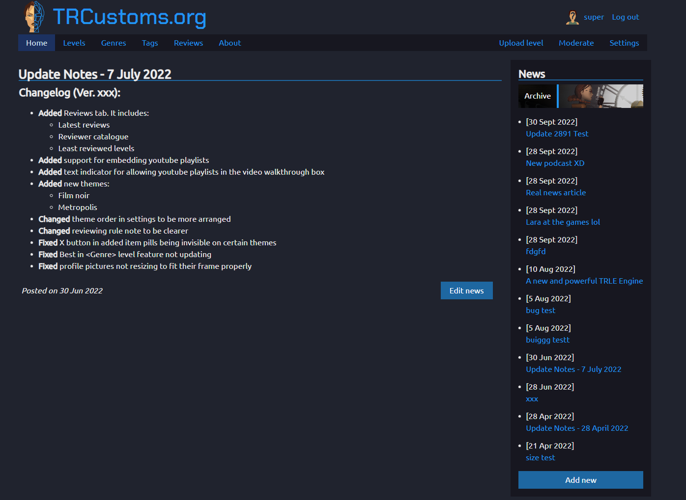 News Revamp · Issue #317 · rr-/TRCustoms · GitHub