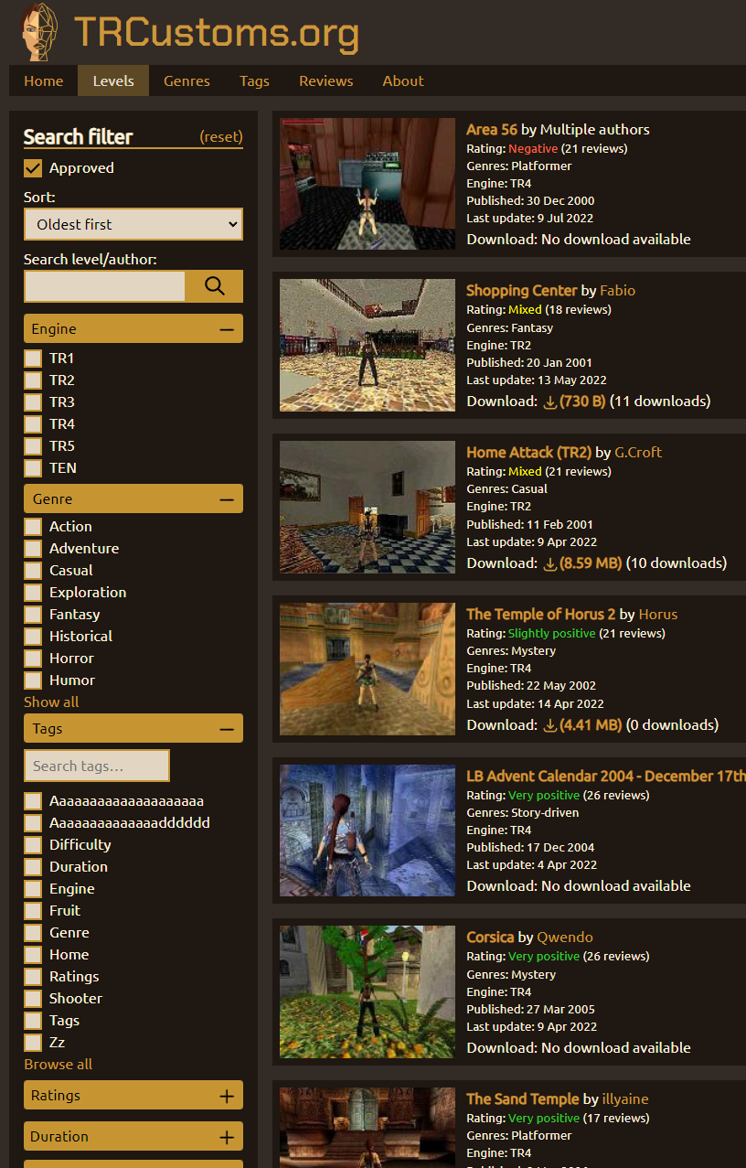 Level list filter minimizing · Issue #225 · rr-/TRCustoms · GitHub
