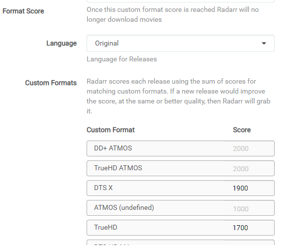 [FEAT]: Default Custom Format Scores · Issue #6679 · Radarr/Radarr · GitHub