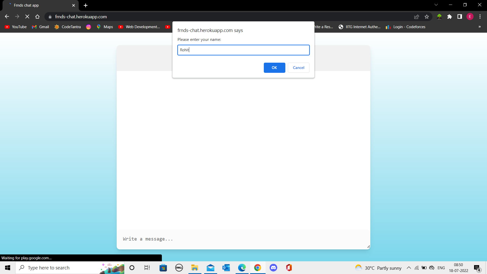 GitHub - eshu-patel/Chat-app: Created a real-time chat-app using HTML ...
