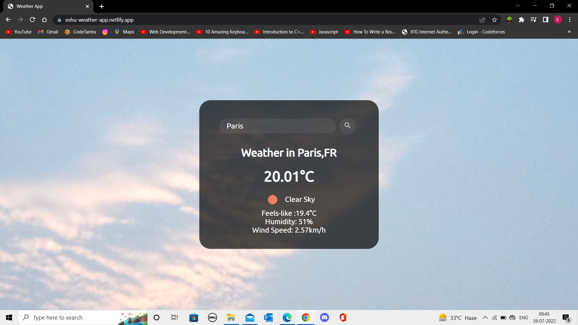 GitHub - eshu-patel/Weather-app: Created a website that tells us the ...