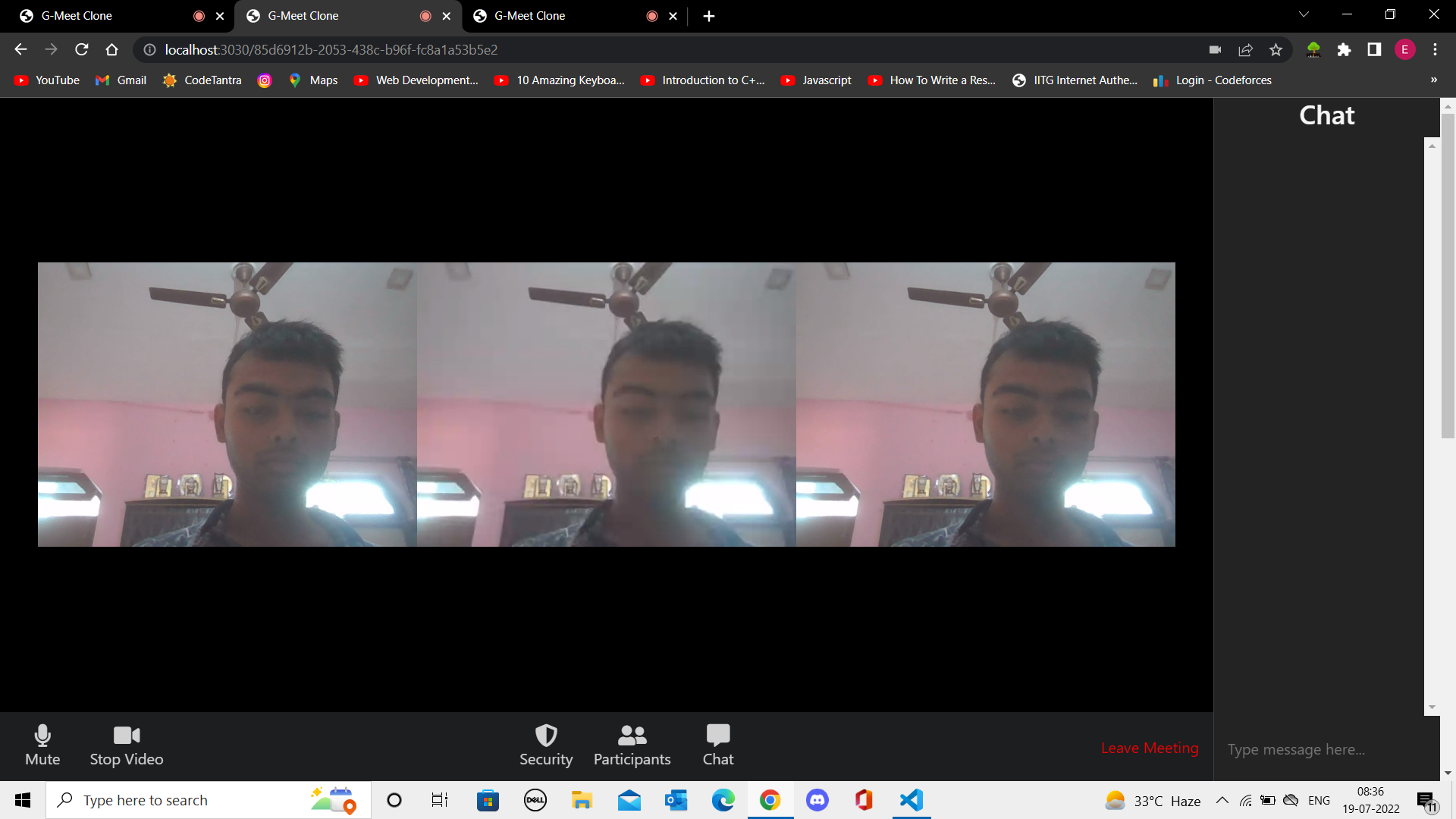 GitHub - eshu-patel/G-Meet-Clone: Made the G-Meet clone with some basic features video-call ...