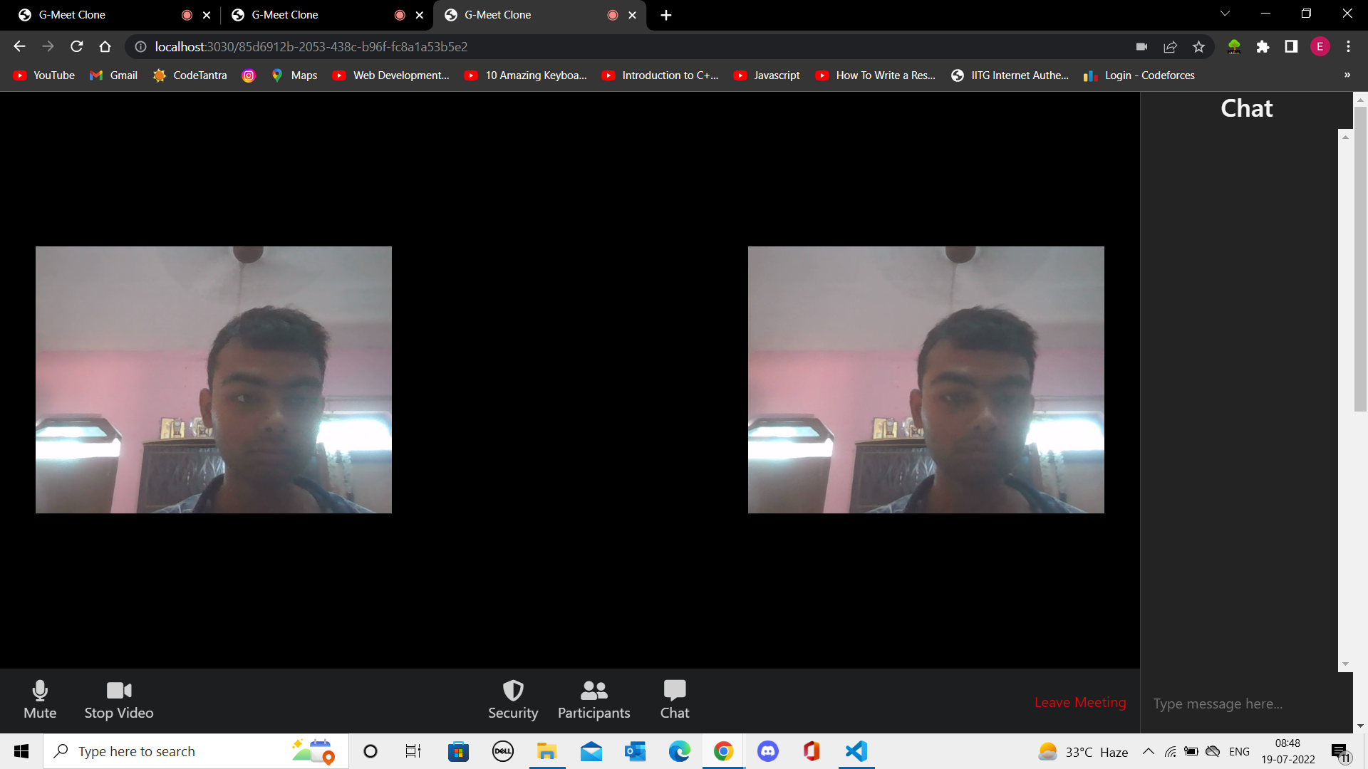 GitHub - eshu-patel/G-Meet-Clone: Made the G-Meet clone with some basic features video-call ...