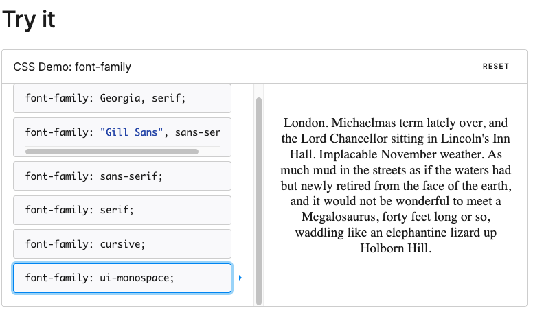 Change monospace code cell font family to match the rest of the UI ...