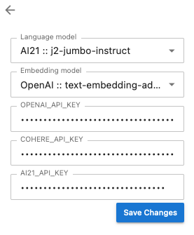 In the settings pane, indicate which API keys are needed · Issue #156 · jupyterlab/jupyter-ai ...