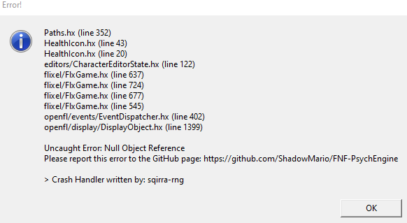 Keeps crashing · Issue #9416 · ShadowMario/FNF-PsychEngine · GitHub