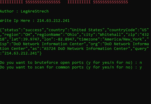 GitHub - TotalingDoor/ISIS: Command line tool to get info of any ip ...