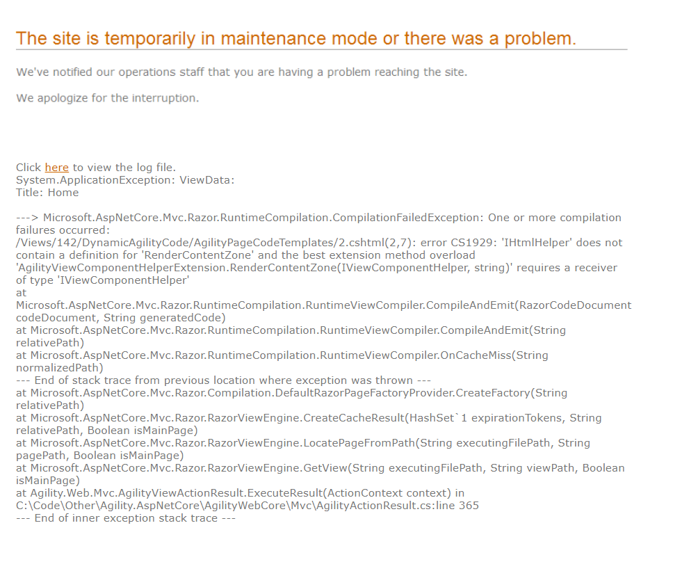 Initial setup throwing exception · Issue #25 · agility/Agility-AspNetCore · GitHub