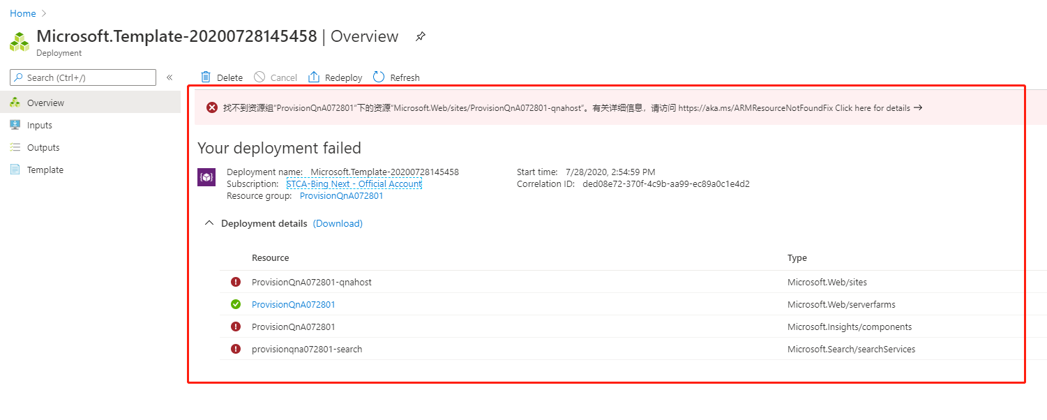 Arm Template Cognitive Service QnA Account Issue · Issue #10186 · Azure ...