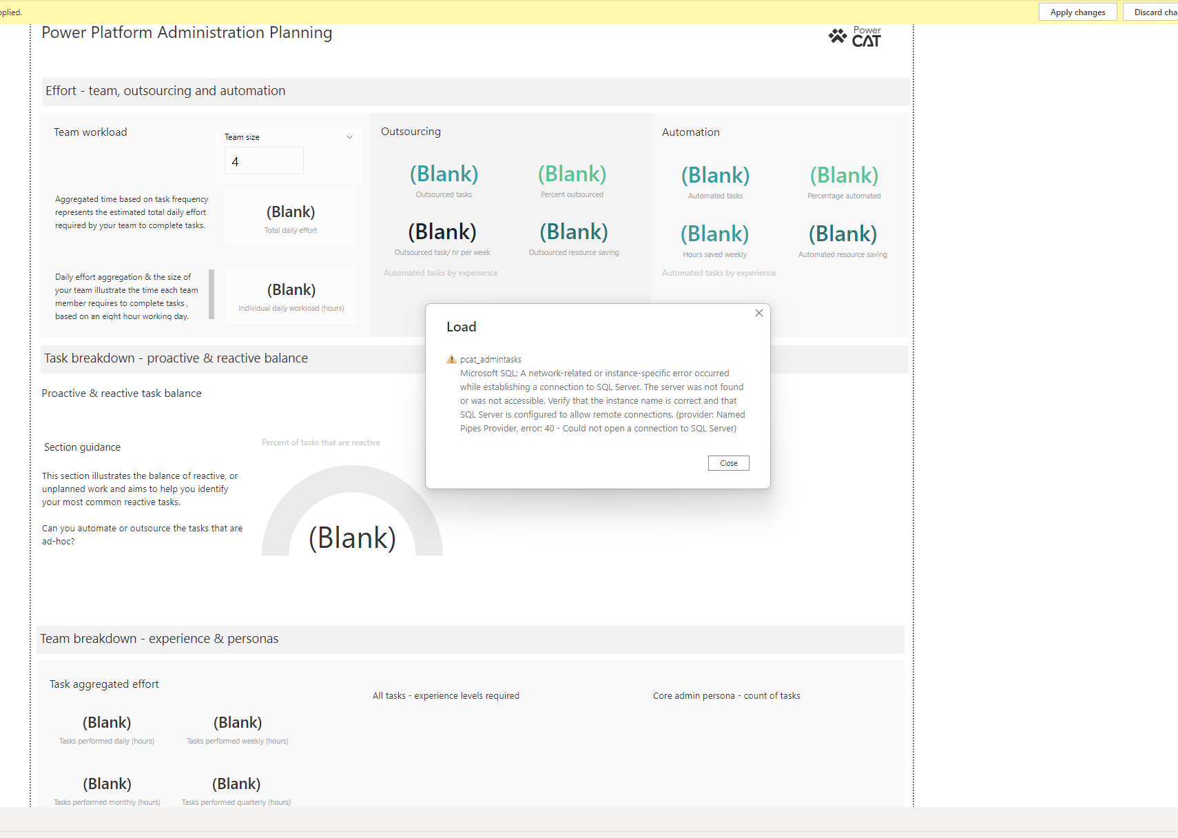 Coe Starter Kit Bug Power Platform Admin Planning Report Tds Endpoint · Issue 3942