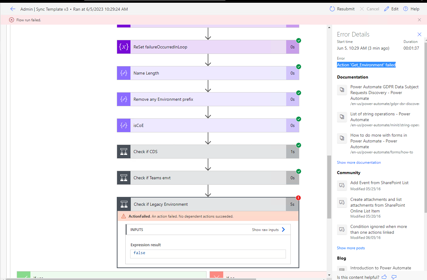 [CoE Starter Kit - BUG] Legacy Env check fails on Sync Template V3 with Hotfix · Issue #5726 ...
