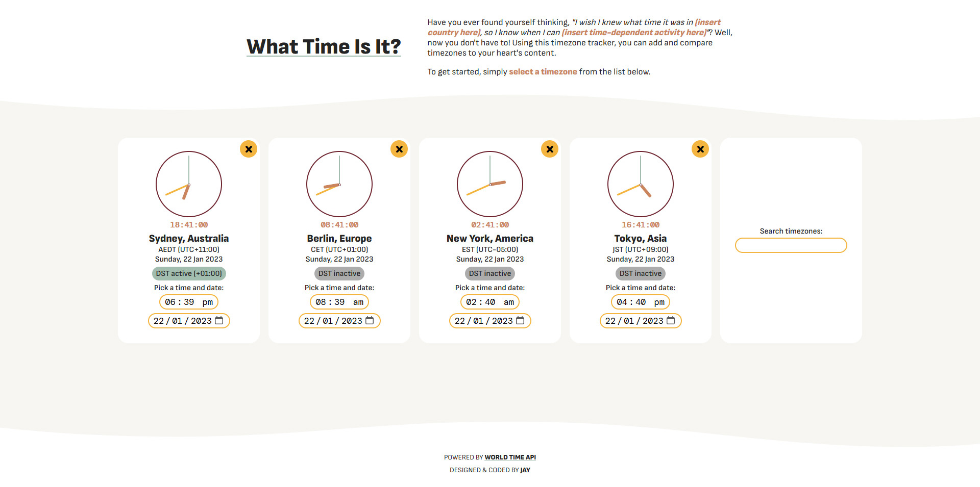 GitHub - jaysgitaccount/timezone-tracker