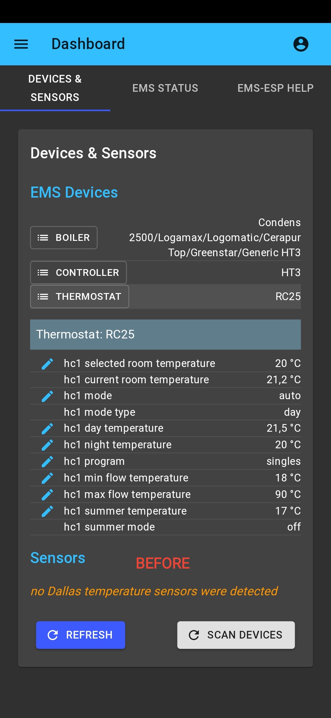 Buderus RC25 - "hc1 selected room temperature" · Issue #272 · emsesp/EMS-ESP32 · GitHub