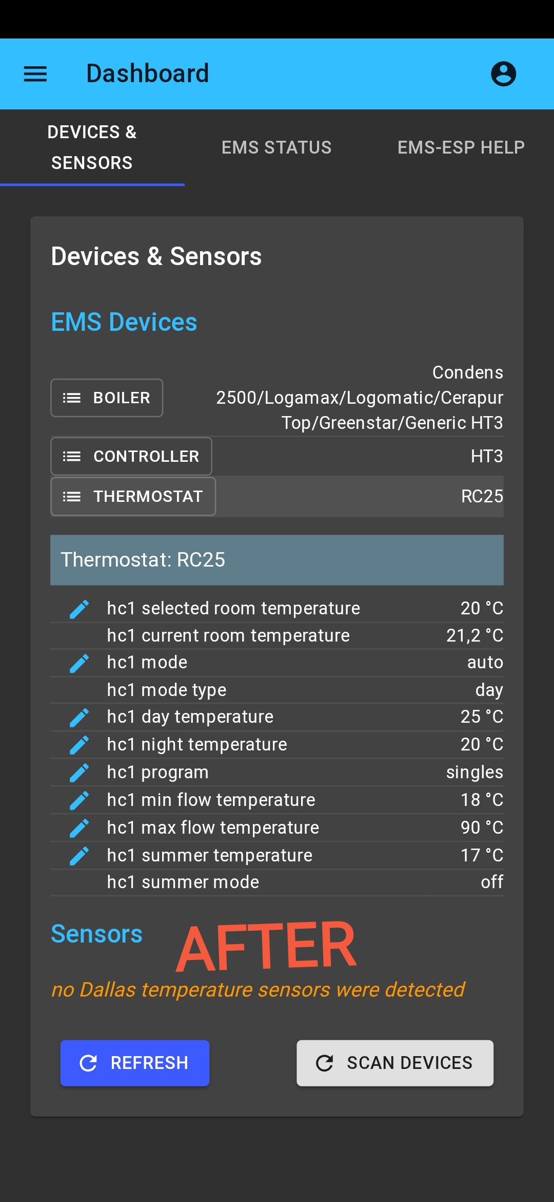 Buderus RC25 - "hc1 mode type" incorrect value · Issue #273 · emsesp/EMS-ESP32 · GitHub