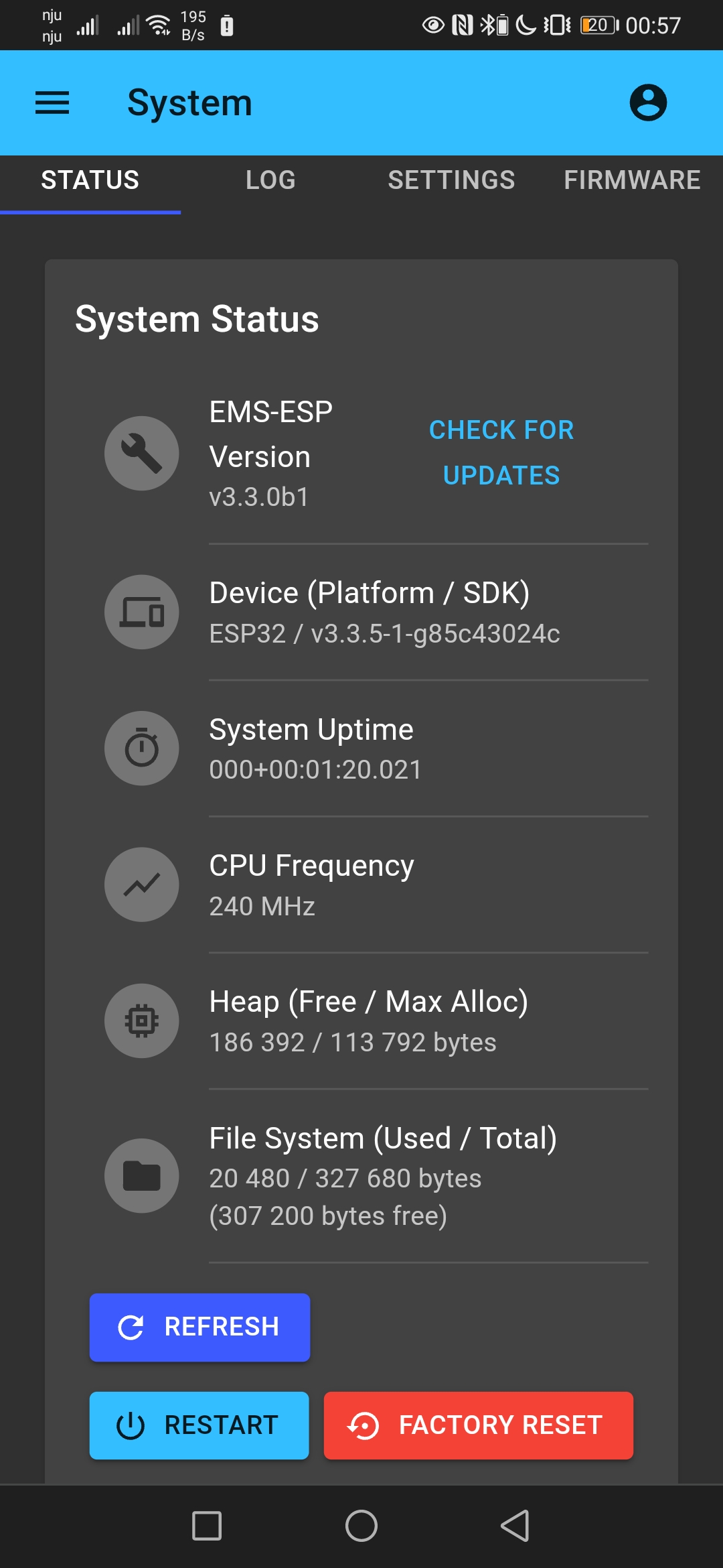 Buderus RC25 - "hc1 mode type" incorrect value · Issue #273 · emsesp/EMS-ESP32 · GitHub