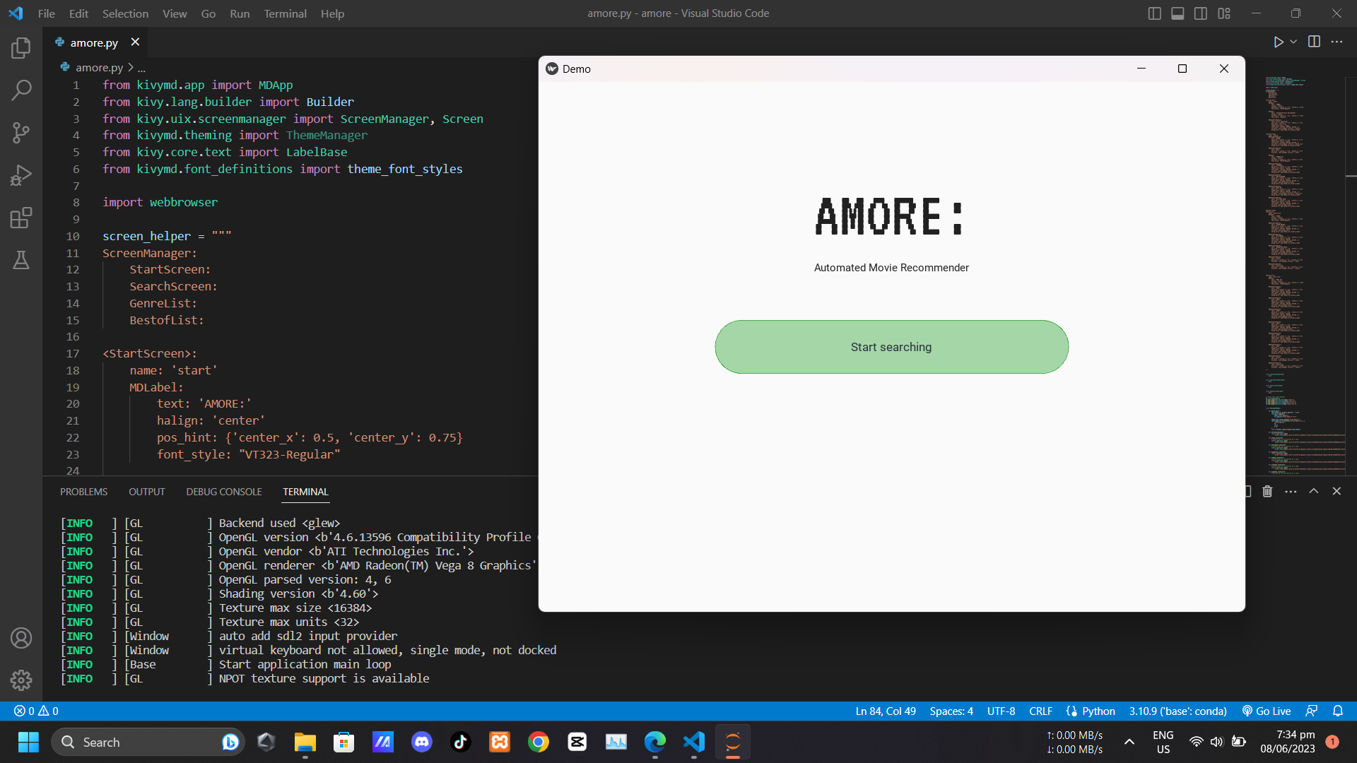 GitHub - w412k/amore: Amore (A MOvie REcommender) is a Python-based repository that utilizes the ...