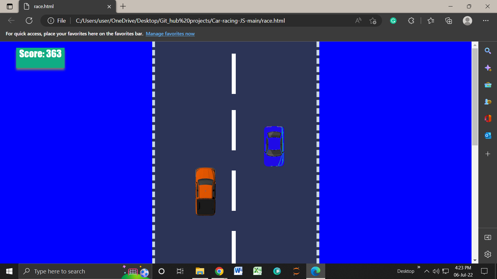 GitHub - Surya2Developer/Car-race: Car race game is a simple project ...