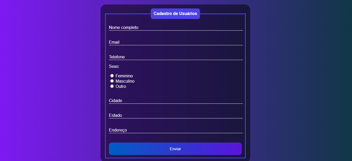 GitHub - MairahDepetris/Formulario_Cadastro_Usuario: Formulário para cadastrar usuários