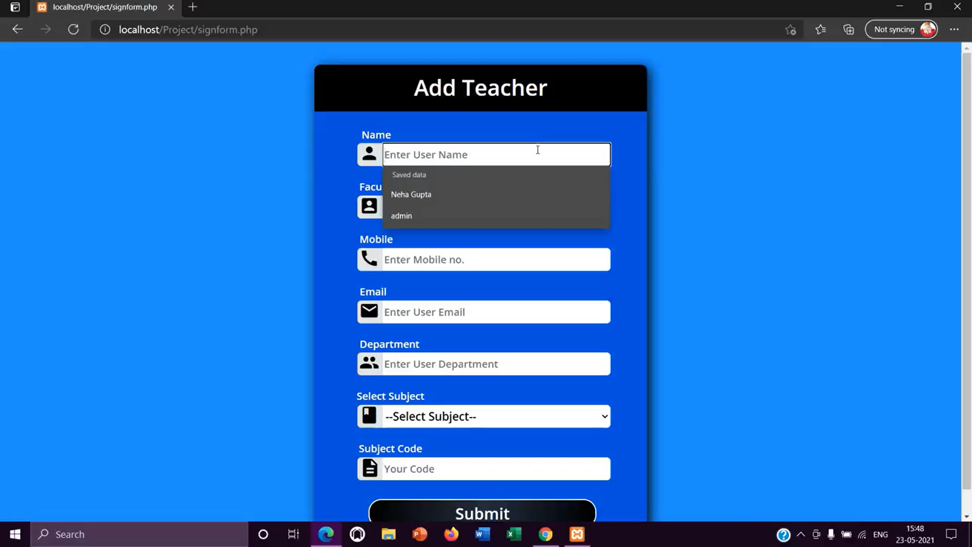 GitHub - jaya2523/College-faculty-time-table-web-Application: The Objective of the project is to ...