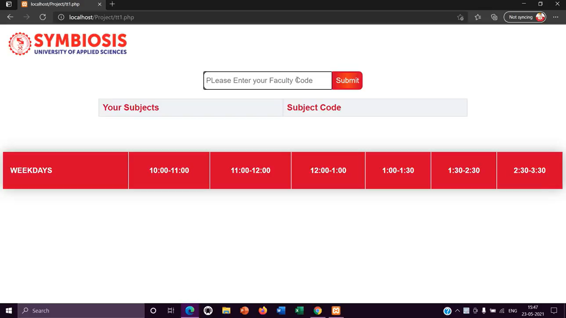 GitHub - jaya2523/College-faculty-time-table-web-Application: The Objective of the project is to ...