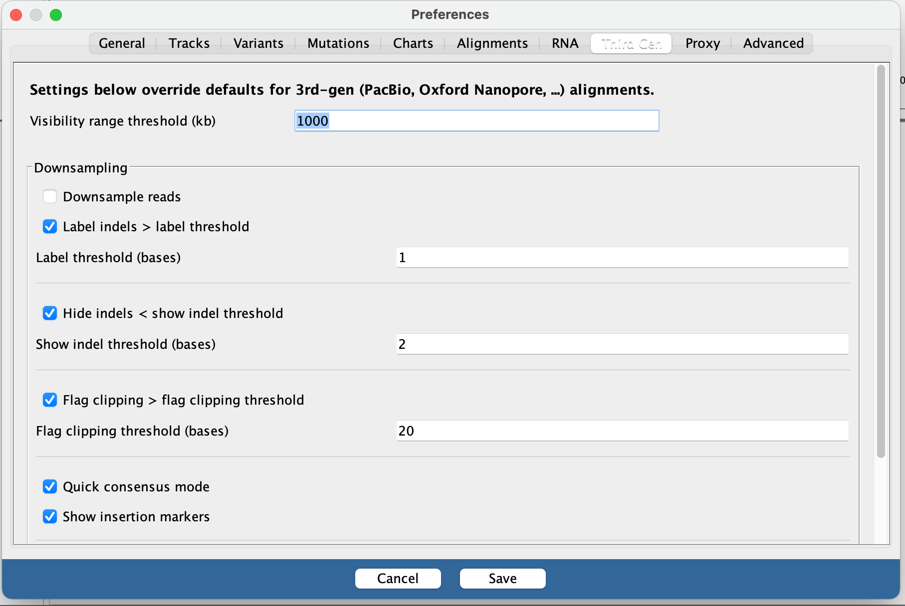 New Defaults For 3rd Gen Sequencing · Issue 1221 · Igvteam Igv · Github