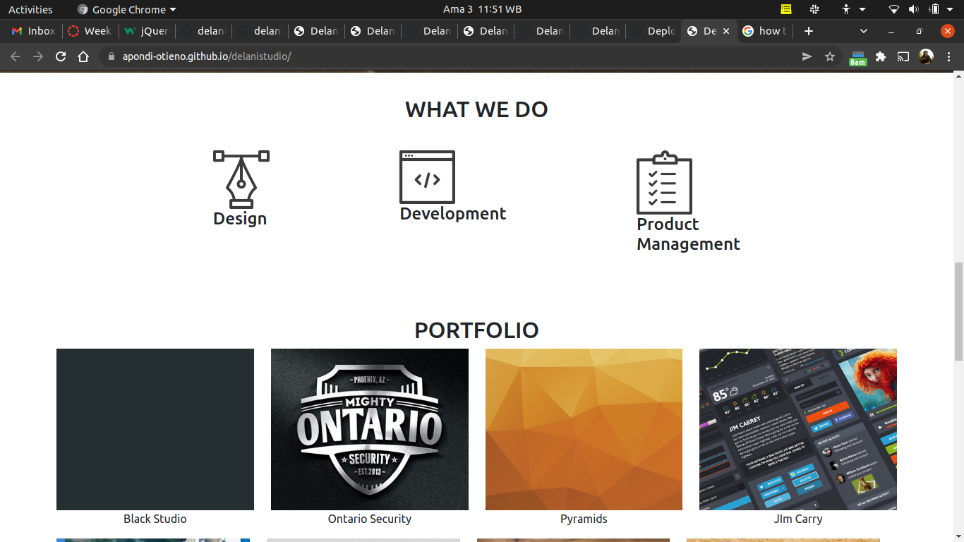 GitHub - Apondi-Otieno/delanistudio: Studio website with a form to take information from the ...