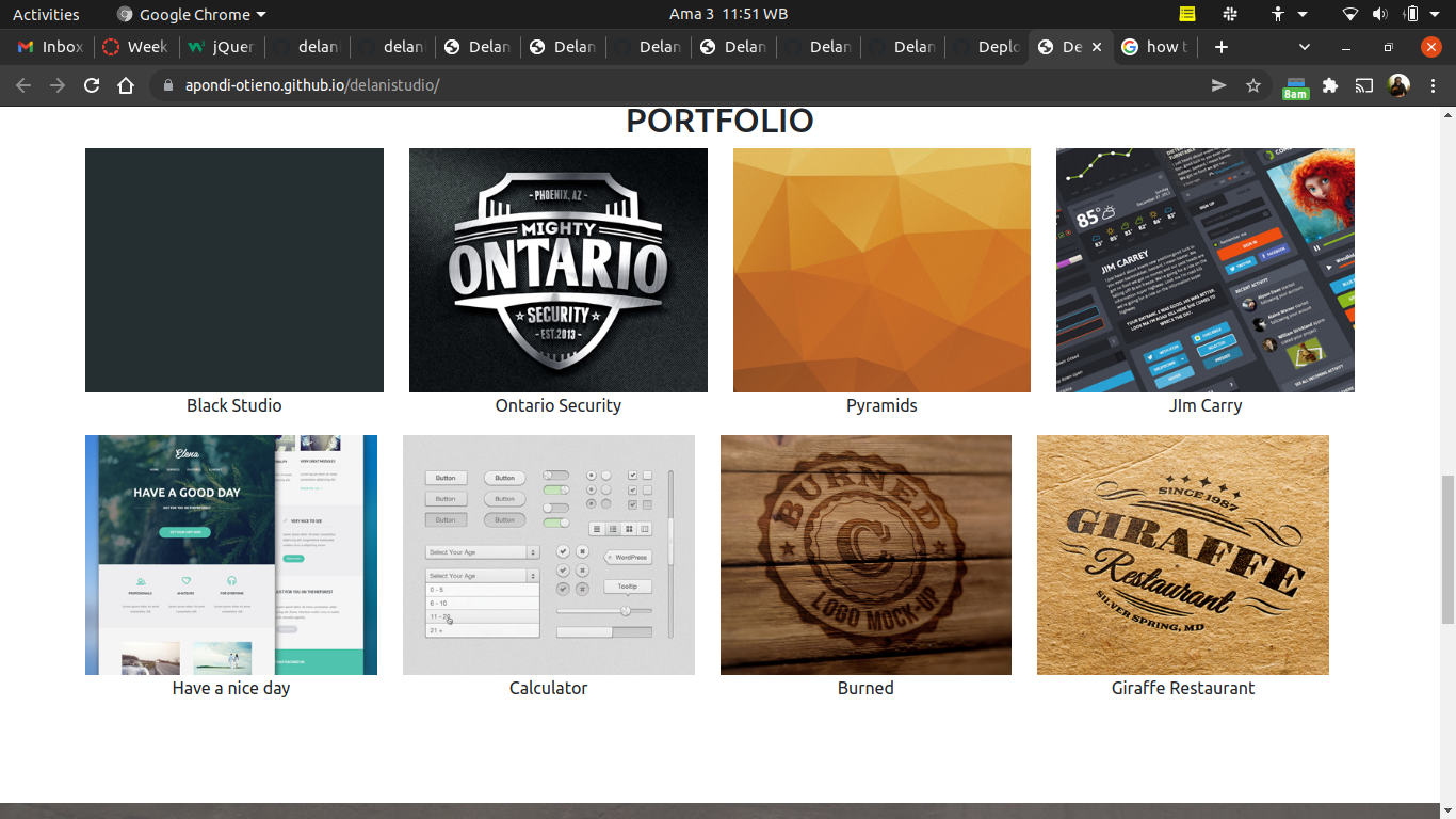 GitHub - Apondi-Otieno/delanistudio: Studio website with a form to take information from the ...