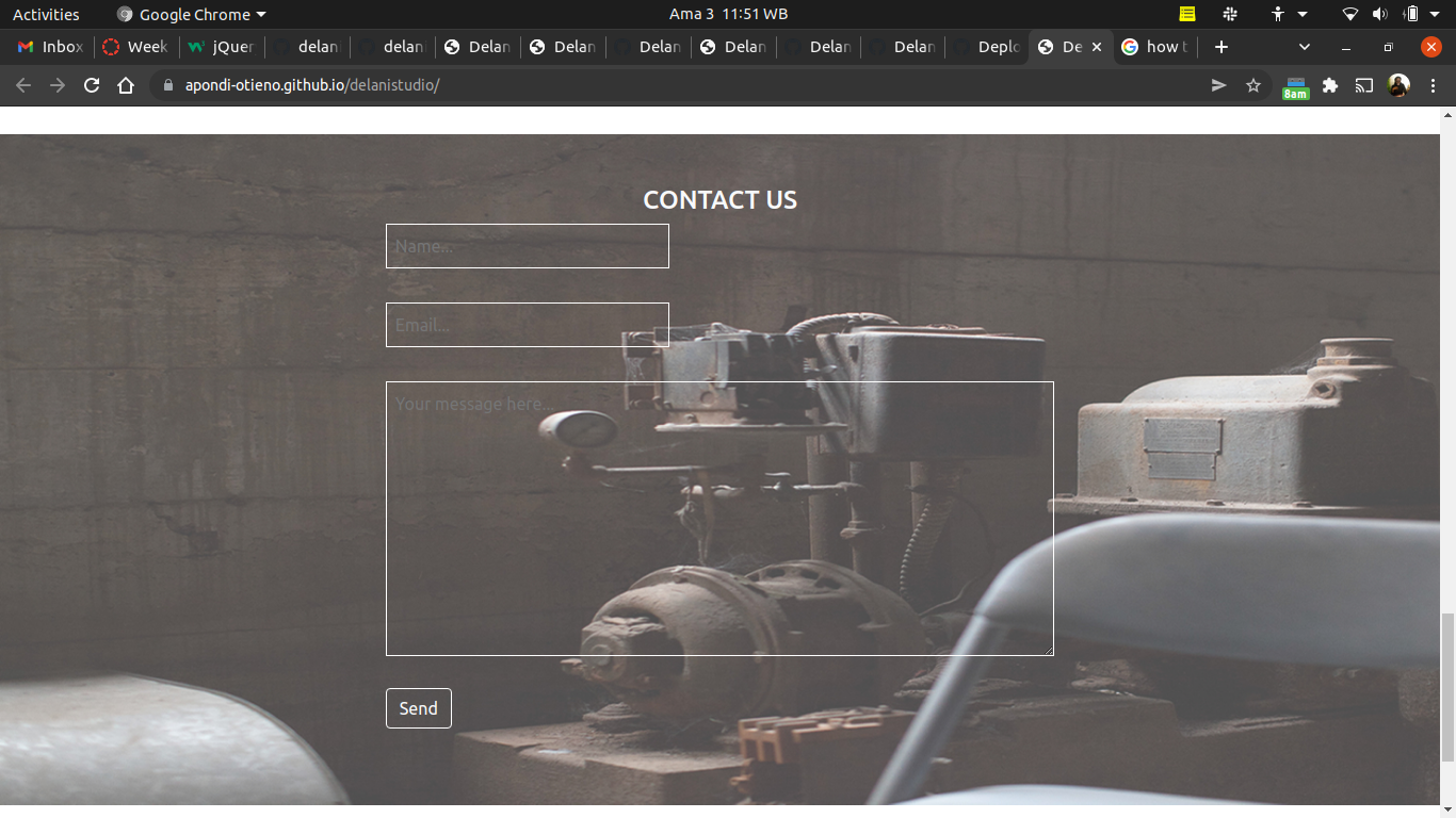 GitHub - Apondi-Otieno/delanistudio: Studio website with a form to take information from the ...